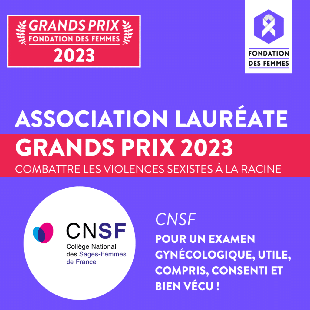 Le CNSF lauréat du Grand Prix 2023 de la Fondation des Femmes | Collège National des Sages ...
